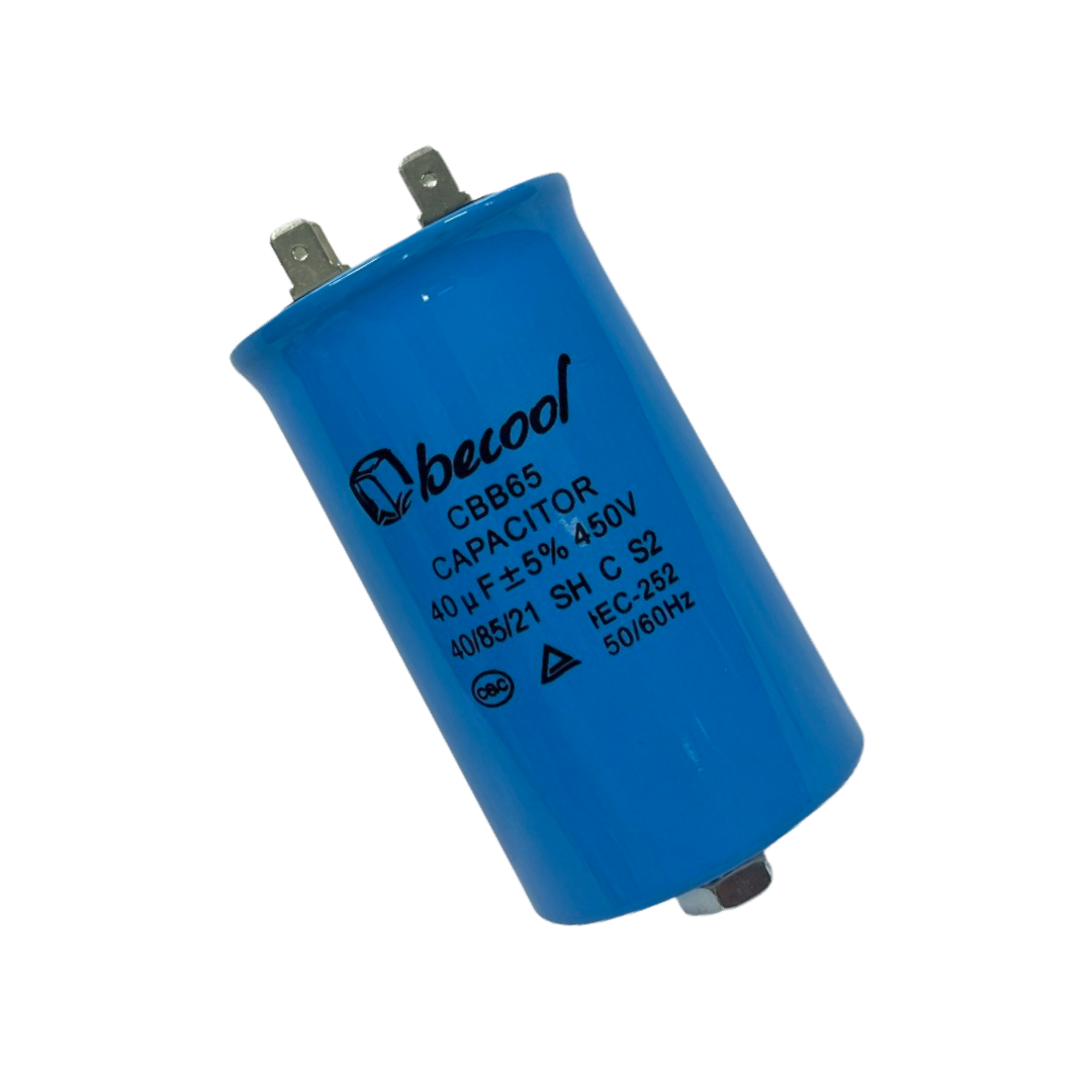 CAPACITOR - 40uF 450v AC - 86mm x 50mm - Metal With Stud (M8 ...