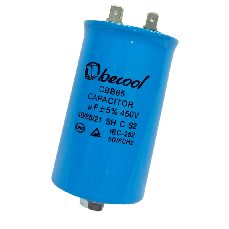 Capacitor 6uF 450v AC Metal With Stud (M8) 55mm x 40mm (dimensions may ...
