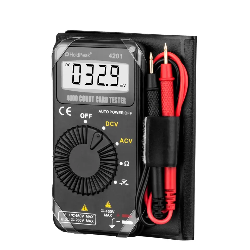 HP-4201 Pocket Digital Multimeter AC/DC Voltage Resistance Mini Auto ...